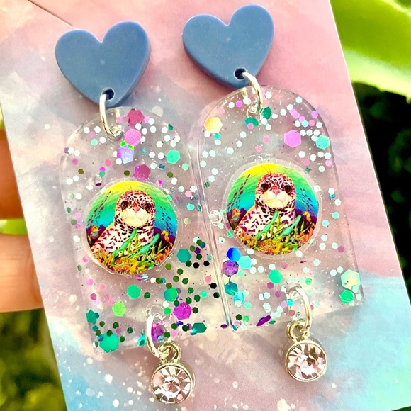 Lisa Frank | Jewelry | Lisa Frank Seal Acrylic Sticker Earrings | Poshmark